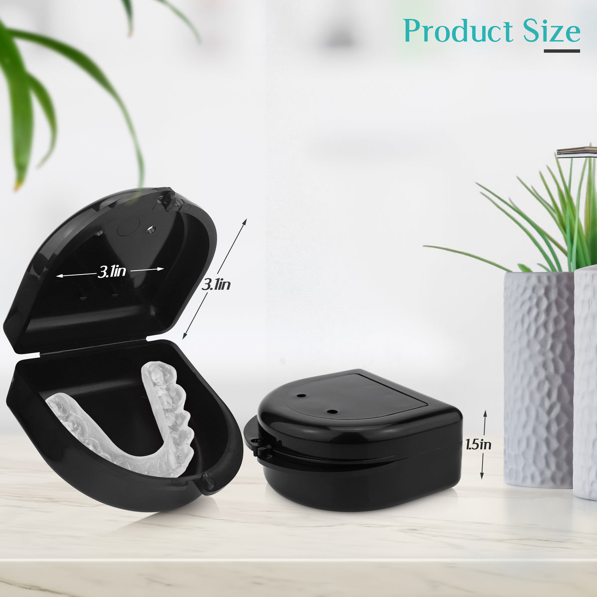 2 Pack: The Original Stealth Black Retainer Case – FreshKnight